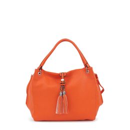 Harpa Damen Schultertasche "UZAY"orange, Polyurethan (PU), unifarben, Taschen, mit dekorativer Troddel