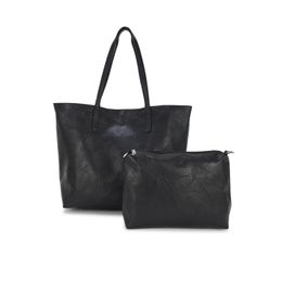 Harpa Damen Henkeltasche "SLOAN"schwarz, Polyurethan (PU), unifarben, Taschen, mit herausnehmbarer Innentasche