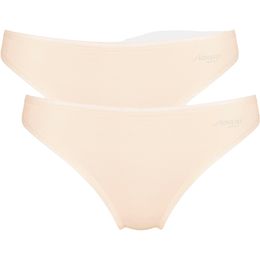 Sloggi Damen Taillenslip "GO", Gr. S, beige, Single Jersey, Obermaterial: 96% Baumwolle, 4% Elasthan, unifarben, Unterhosen, mit zarten