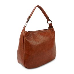 Harpa Damen Henkeltasche "TILDA"cognac, Polyurethan (PU), unifarben, Taschen, mit ger&auml;umigem Hauptfach und Innentaschen