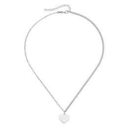 Smart Jewel Damen Collier "mit Zirkonia und Herzanh&auml;nger, Silber 925", 45cm, Silber 925 (Sterlingsilber), silber, Silber 925 (Sterlingsilber),
