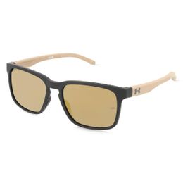 Under Armour UA ASSIST 2 | Herren-Sonnenbrille | Fassung: Vollrand, Eckig, Kunststoff, Schwarz Matt | Glasfarbe: Grau Spiegel Mehrfarbig