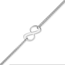 ONE ELEMENT Damen Silberarmband "Infinity Armband Rundankerkette aus 925 Silber 17 cm &Oslash; 1,1 mm", Silber 925 (Sterlingsilber)silber, Silber 925