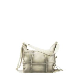 Harpa Damen Schultertasche "GEORGIA"taupe, grau, Baumwolle, unifarben, Taschen, in moderner Patchwork-Optik