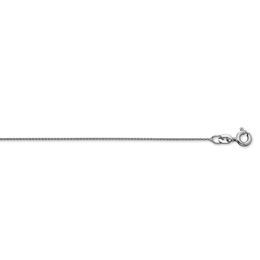 ONE ELEMENT Damen Goldkette "Halskette Rundankerkette aus 585 Wei&szlig;gold &Oslash; 0,8 mm", 45, Gold Wei&szlig;gold 585, silber, Gold, Wei&szlig;gold 585, Halsketten,