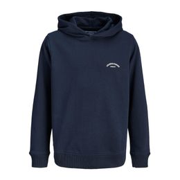 Jack & Jones Kinder Kapuzensweatshirt "JJCOLLEGE LOGO SWEAT HOOD JNR"navy blazer, Gr. 164, JACK & JONES JUNIOR, bedruckt, unifarben, Sweatware, Obermaterial: 80%