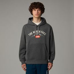 The North Face Herren Kapuzensweatshirt, grau, Gr. M, Sweatware, Obermaterial: 90% Baumwolle, 10% Polyester, Sweatshirts, mit K&auml;ngurutasche, Kapuze