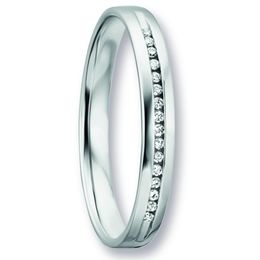 ONE ELEMENT Damen Diamantring "0.07 ct Diamant Brillant Ring aus 585 Wei&szlig;gold", 58, 0,07 mit Diamant, Diamanten Gold Wei&szlig;gold 585, silber, Diamanten,