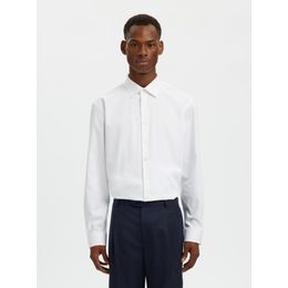 Selected Herren Langarmhemd "SLHREG-PERFORMANCE SHIRT LS NOOS"hellwei&szlig;, Gr. S, unifarben, Web, Obermaterial: 60% Baumwolle, 35% Polyester, 5%