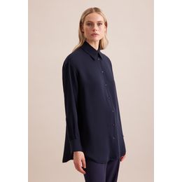 Seidensticker Damen Longbluse "Schwarze Rose", blau, Gr. 40, unifarben, 100% Polyester, Blusen, 1/1 Kragen Uni