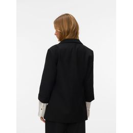 V&eacute;ro Moda VERO MODA Damen Longblazer "VMHAILEY 3/4 REGULAR BLAZER NOOS"schwarz, Gr. 40, unifarben, Web, Obermaterial: 80% Polyester, 20% Viskose, Blazer
