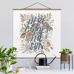 Bilderwelten Stoffbild mit Posterleisten Hier kommt die Sonne