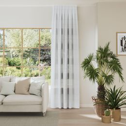 Neutex for you! Vorhang NEUTEX FOR YOU "FENJA", wei&szlig;, B:140cm H:245cm, Polyester, Gardinen, Halbtransparenter Jacquardstoff mit Streifenstruktur