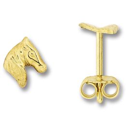 ONE ELEMENT Jungen Paar Ohrh&auml;nger "Pferd Ohrringe Ohrstecker aus 333 Gelbgold", Kinder, Gelbgold 333 Goldgold, Gelbgold 333, Gold, Ohrringe, Zartes