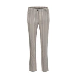 GOLDNER Damen Stoffhose "Sportliche Strukturhose in elastischer Ware", grau, Gr. 44, Obermaterial: 45% Elastomultiester ELE. 44% Baumwolle CO. 7%
