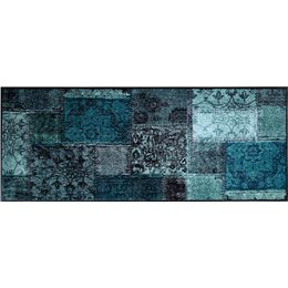 Fu&szlig;matte, B:75cm H:7mm L:120cm, blau, Kunstfaser, Polyamid, Flur, Teppiche