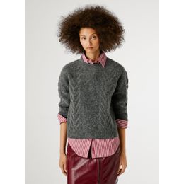 Pepe Jeans Damen Strickpullover963dunkelgrau marl, Gr. L, meliert, Strick, Obermaterial: 54% Polyester, 20% Wolle, 20% Polyamid, 5% Alpaka, 1%