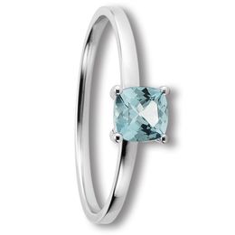 ONE ELEMENT Damen Goldring "Blau Topas Ring aus 333 Wei&szlig;gold", 55, Gold Wei&szlig;gold 333, blau, Gold, Wei&szlig;gold 333, Fingerringe, Sch&ouml;nes Strahlen &ndash; ein