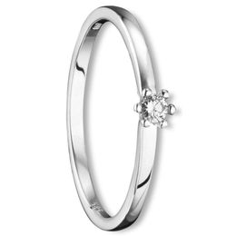ONE ELEMENT Damen Diamantring "0.07 ct Diamant Brillant Ring aus 585 Wei&szlig;gold", 48, 0,07 mit Diamant, Diamanten Gold Wei&szlig;gold 585silber, Diamanten,