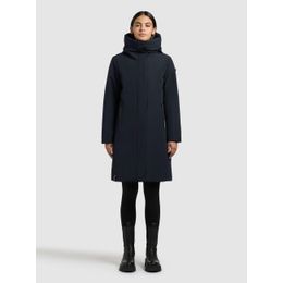 Wintermantel Khujo "NELLEN2", Damen, Gr. M, port blau, Canvas, 100% Polyester, unifarben, eingesetzt elastischer Bund mit Windstopper, M&auml;ntel Wintermantel