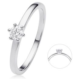 ONE ELEMENT Damen Diamantring "0.2 ct Diamant Brillant Ring aus 585 Wei&szlig;gold", 54, 0,2, Diamanten Gold Wei&szlig;gold 585, silber, Diamanten, Gold,