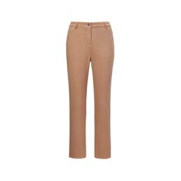 GOLDNER Damen 2-in-1-Hose "Kurzgr&ouml;&szlig;e Sportive Baumwollhose in Stretchqualit&auml;t", braun, Gr. 19, Obermaterial: 88% Baumwolle CO (CMIA). 10% Polyester