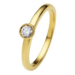 ONE ELEMENT Damen Diamantring "0.2 ct Diamant Brillant Zarge Ring aus 585 Gelbgold", 51, 0,2, Diamanten Gelbgold 585 Gold, gold, Diamanten, Gelbgold