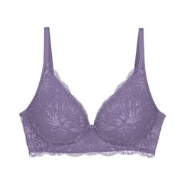 Triumph Damen B&uuml;gel-BH "Amourette Charm T N03", Gr. 90, lila, Spitze, Obermaterial: 70% Polyamid, 28% Elasthan, 2% Modal, BHs, Stretch-Spitze