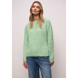 Street One Damen Strickpulloverpale mint gr&uuml;n, Gr. 38, unifarben, Strick, Obermaterial: 72% Polyester, 28% Baumwolle, Pullover, Chenille Pullover mit
