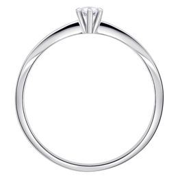 ONE ELEMENT Damen Diamantring "0,03 ct Diamant Brillant Ring aus 585 Wei&szlig;gold", 60, 0,03 mit Diamant, Diamanten Gold Wei&szlig;gold 585, silber, Diamanten,