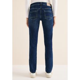 Cecil Damen Comfort-fit-Jeans, blau, Gr. 33, unifarben, Jeans, 82% Baumwolle, 15% Polyester, 3% Elasthan, Jeans, Middle Waist