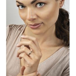 ONE ELEMENT Damen Diamantring "0.08 ct Diamant Brillant Spannfassung Ring aus 585 Wei&szlig;gold", 50, 0,08, Diamanten Gold Wei&szlig;gold 585, silber,