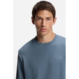 HUGO UNDERWEAR Herren Pyjamaoberteil "Austin LS Shirt", Gr. XL, blau, Obermaterial: 60% Baumwolle, 40% Polyester, Shirts