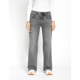 Weite Jeans Gang "Gang Jeans Wide Fit 94AMELIE WIDE", Damen, Gr. 28, grau denim, Stoff, 86% Baumwolle, 12% Polyester, 2% Elasthan, Jeans