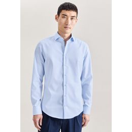 Seidensticker Herren Businesshemd "Slim", blau, Gr. 44, unifarben, 100% Baumwolle, Hemden, Slim 1/1 Kentkragen Uni