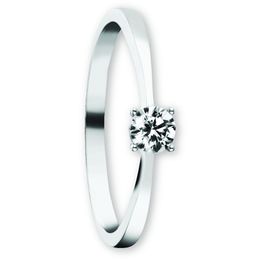 ONE ELEMENT Damen Goldring "Zirkonia Ring aus 333 Wei&szlig;gold", 52,mit Zirkonia, Gold Wei&szlig;gold 333, silber, Gold, Wei&szlig;gold 333, Fingerringe, Ihr