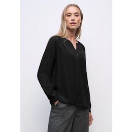 Street One Damen Langarmbluseschwarz, Gr. 34, unifarben, Stoff, 100% Viskose, Blusen, im Tunika-Style