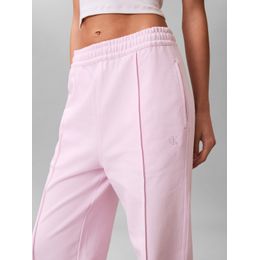 Damen Sweathose, rosa, Gr. XL, Calvin Klein Jeans, unifarben, Sweatware, Obermaterial: 86% Baumwolle, 14% Polyester, Hosen, elastischer Bund, gerade