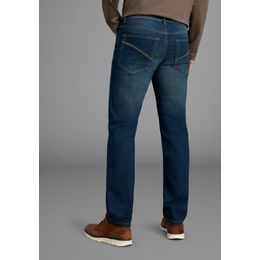Arizona Herren Straight-Jeansdunkelblau used, Gr. 29, unifarben, Denim/Jeans, Obermaterial: 78% Baumwolle, 20% Polyester, 2% Elasthan, Jeans, gerades