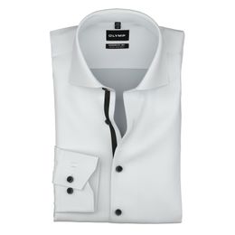 OLYMP Herren Langarmhemd, wei&szlig;, Gr. 50, Web, Obermaterial: 100% Baumwolle, Hemden, Businesshemd, Big & Tall, unifarben, New Kentkragen