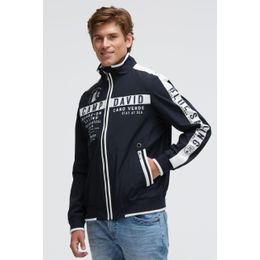CAMP DAVID Herren Outdoorjackeblau, Gr. M, bedruckt, bestickt, Material: 55% Baumwolle, 45% Polyamid, Futter Rumpf: 100% Polyamid, Futter &Auml;rmel: 100%