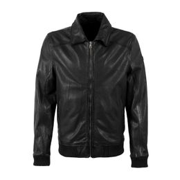 Mauritius Herren Lederjacke "MMCrovig", schwarz, Gr. XL, unifarben, Obermaterial: 100% Schafsleder. B&uuml;ndchen: 84% Baumwolle, 14% Polyester, 2%