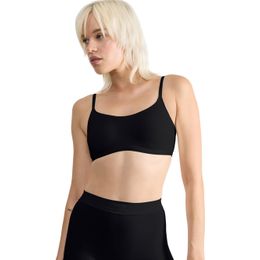 Sloggi Damen Bustier "GO Daily Cotton", Gr. XXL, schwarz, Single Jersey, Obermaterial: 82% Baumwolle, 18% Elasthan, Basic, BHs, Glanz-Effekt Details