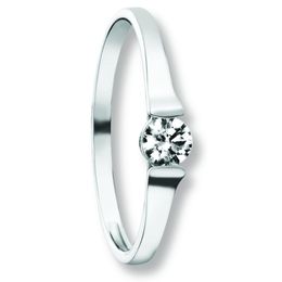 ONE ELEMENT Damen Goldring "Zirkonia Ring aus 333 Wei&szlig;gold Zirkonia Ring aus 333 Wei&szlig;gold", 57,mit Zirkonia, Gold Wei&szlig;gold 333, silber, Gold,