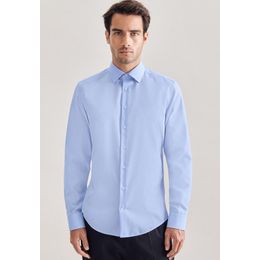Seidensticker Herren Businesshemd "X-Slim", blau, Gr. 37, unifarben, 100% Baumwolle, Hemden, X-Slim 1/1 Kentkragen Uni