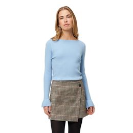 Strickpullover Zero "Damen mit Volants am &Auml;rmel", Damen, Gr. 36, 8358, Strick, Obermaterial: 50% Viskose, 27% Polyamid, 23% Polyester, unifarben, figurbetont normal, U-Boot-Ausschnitt, eng B&uuml;ndchen, Pullover Strickpullover, Volant