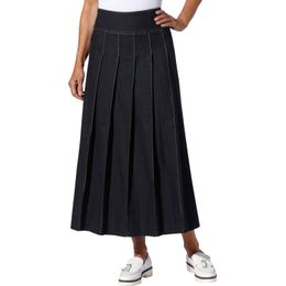 Damen Jeansrock in Bahnenform dark blue, Gr&ouml;&szlig;e 56