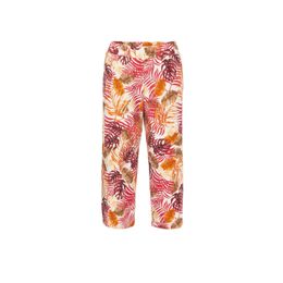 GOLDNER Damen 2-in-1-Hose "Attraktive Druckhose Louisa mit weichem Fall", orange, Gr. 44, Obermaterial: 96% Viskose CV. 4% Elasthan EL., Hosen,