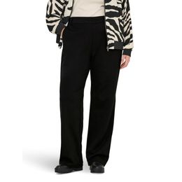 Only CARMAKOMA Damen Anzughose "CARGOLDTRASH LIFE MW STRAIGHT PANT NOOS", schwarz, Gr. 46, unifarben, Web, Obermaterial: 63% Viskose, 32% Nylon, 5%