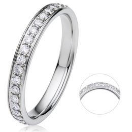 ONE ELEMENT Damen Diamantring "0.33 ct Diamant Brillant Memoire Ring aus 585 Wei&szlig;gold", 56, 0,33, Diamanten Gold Wei&szlig;gold 585silber, Diamanten, Gold,